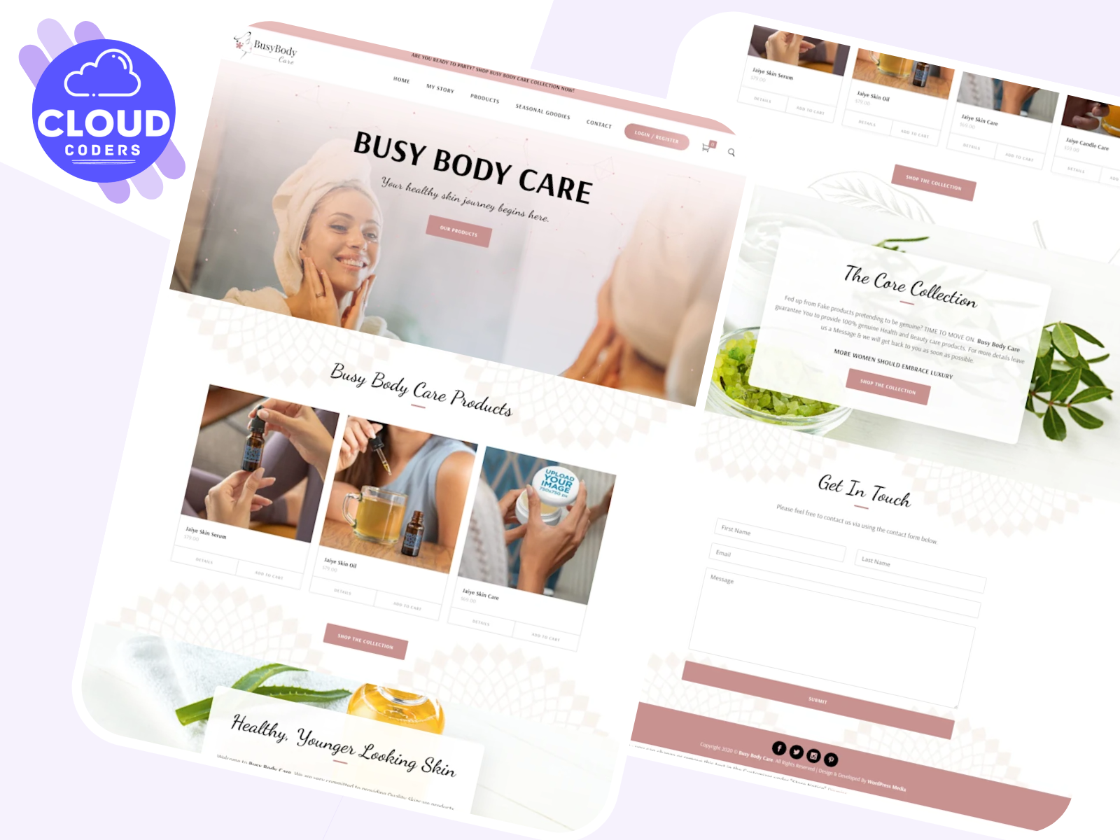 Busy Body Care Website by Cloud Coders on Dribbble