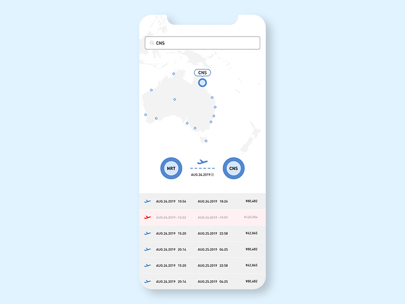 Flight Search by Yousuke Shimizu on Dribbble