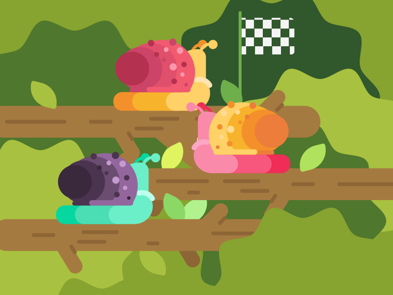 Snail Race by Jose on Dribbble