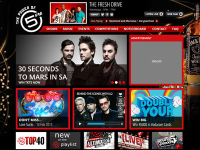 5fm Responsive Website Featured Image by Francois Brill on Dribbble