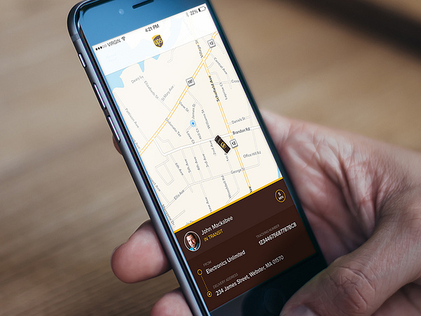 UPS Real Time Delivery Tracker by Gus Ba on Dribbble