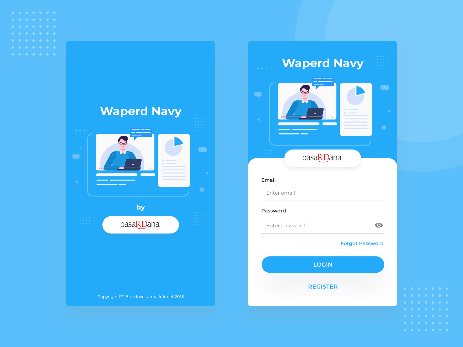 Waperd Navy - Splash & Login by Reza Tresna Suhendar on Dribbble