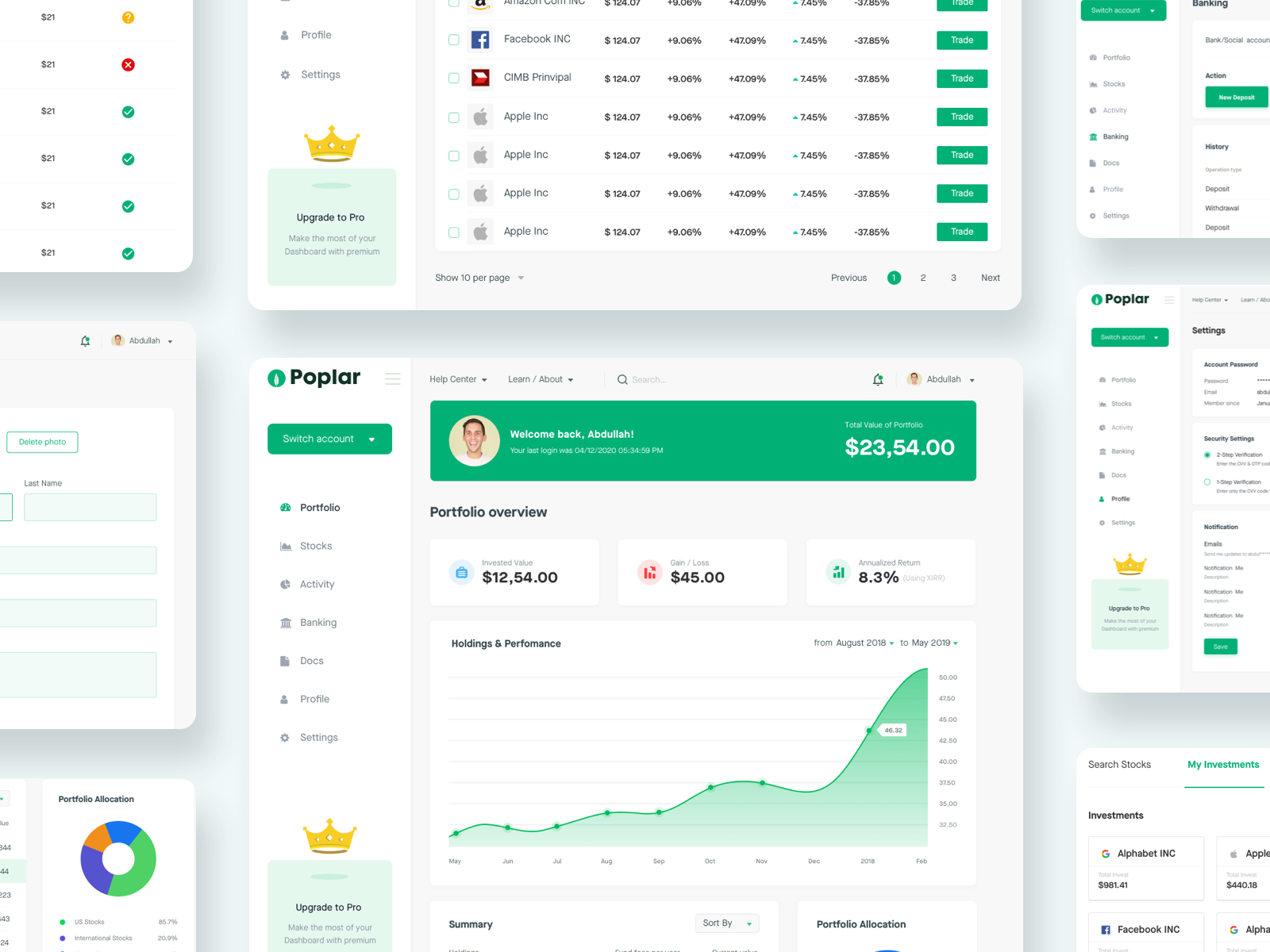Investment Banking Dashboard design by Abdullah Un Noman on Dribbble
