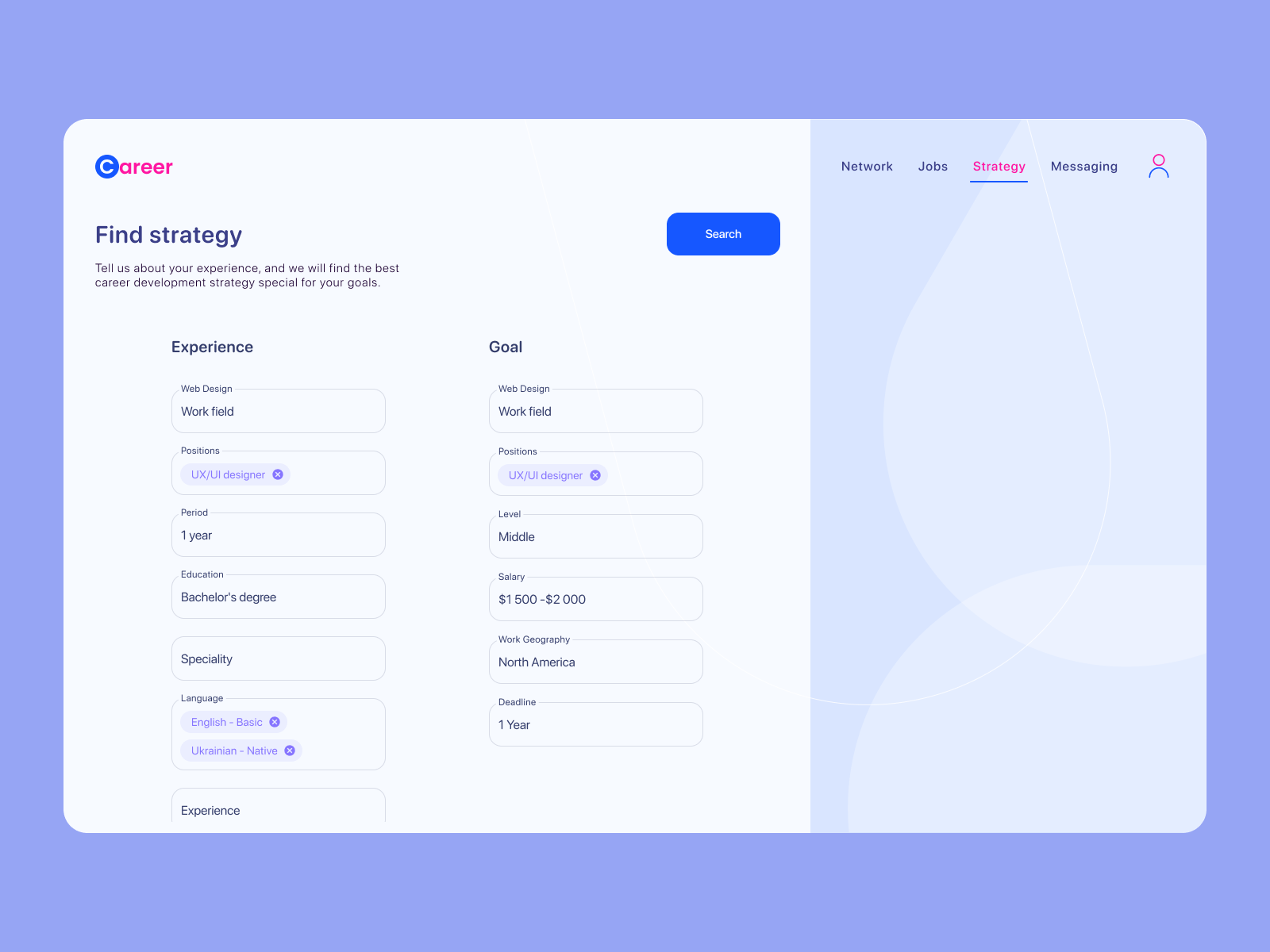 Career development plan. Search screen desktop. by AnnetMonet on Dribbble
