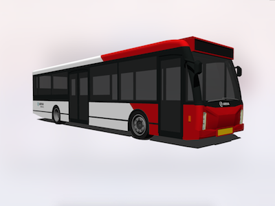 Transit bus in color by Pat Carbin on Dribbble