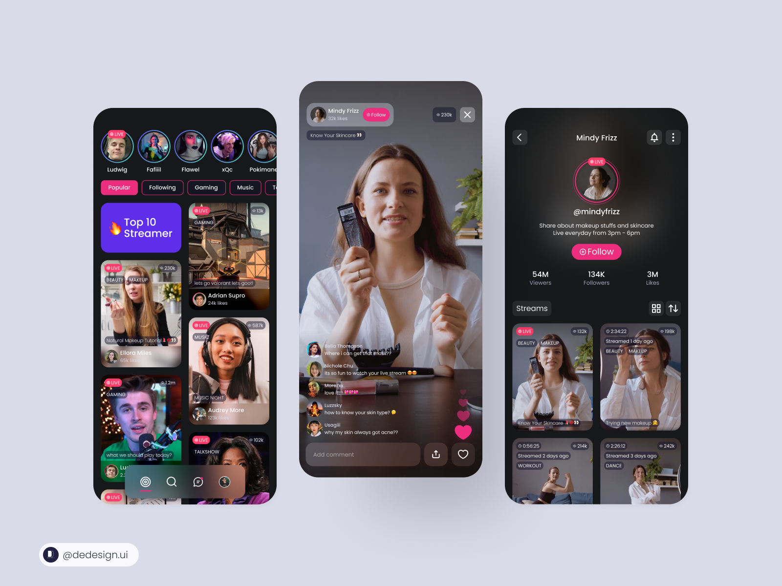 PlayStream - Streaming App Mobile Design by Deni Aprilyadi on Dribbble