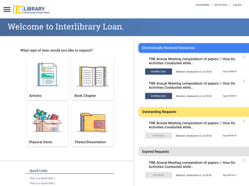 Interlibrary Loan Interface by Connor Esterwood on Dribbble