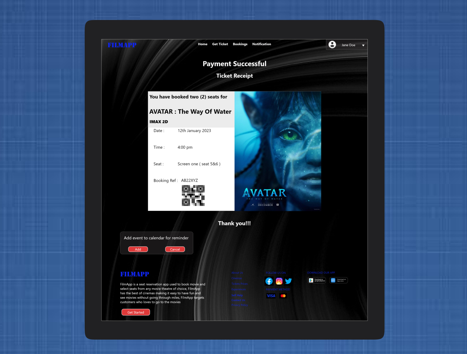 Seat reservation website app by Chiamaka Fortune on Dribbble