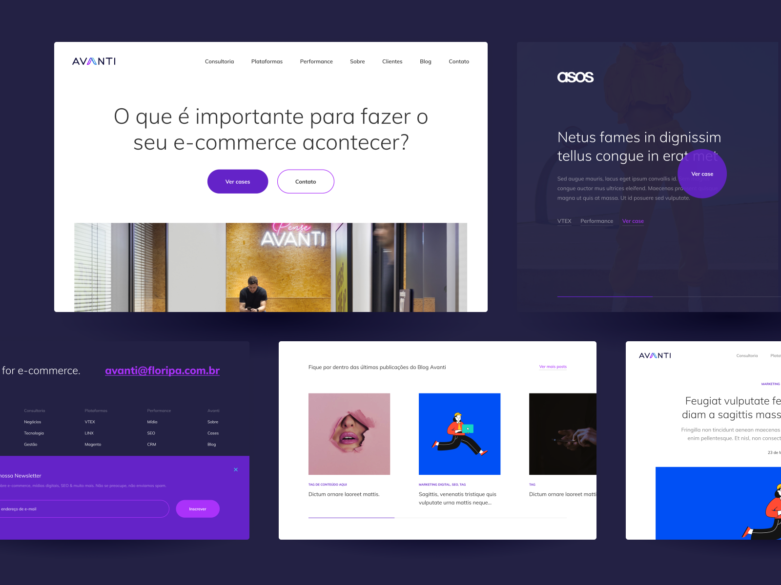 E-Commerce Agency website, For Avanti by Renata Venturini on Dribbble
