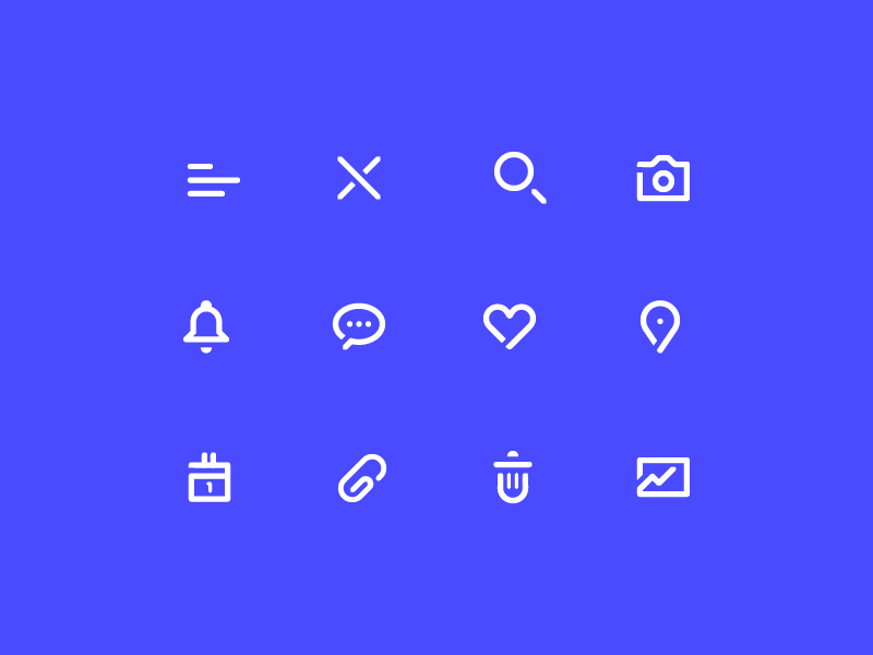 Minimal Icon set by Renata Venturini on Dribbble
