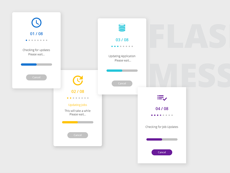 Flash Messages by Saman Irshad on Dribbble