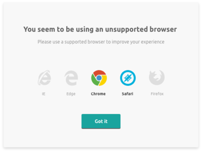 Unsupported Browser by Prithvi Raj on Dribbble