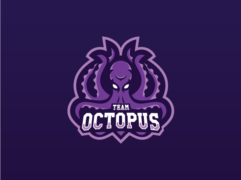 Team Octopus Mascot Logo by Elliott Schoolcraft on Dribbble