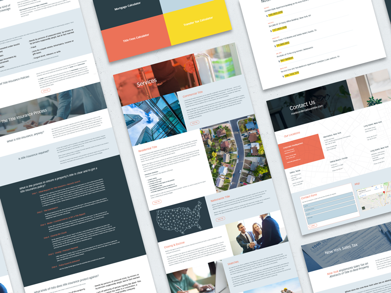 Madison Title website design by Aviva Darab on Dribbble