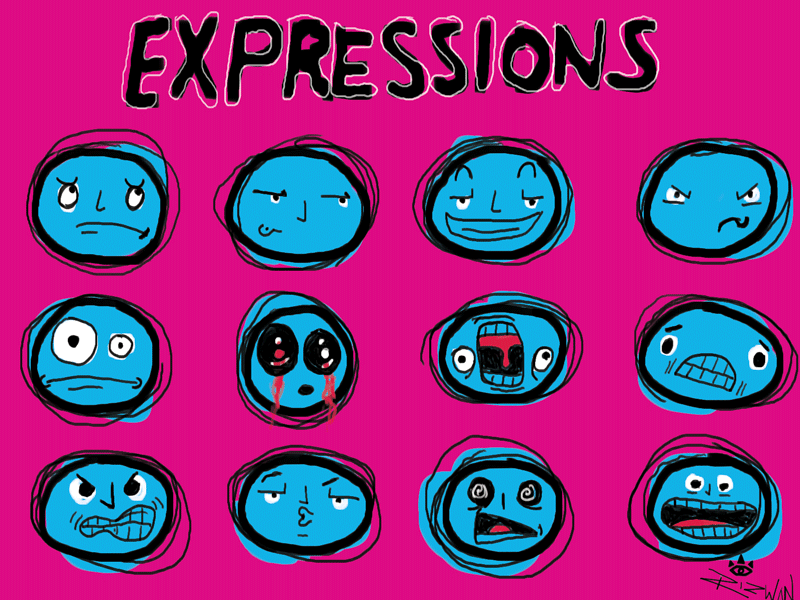 Day 14: Expressions by Rizwan on Dribbble