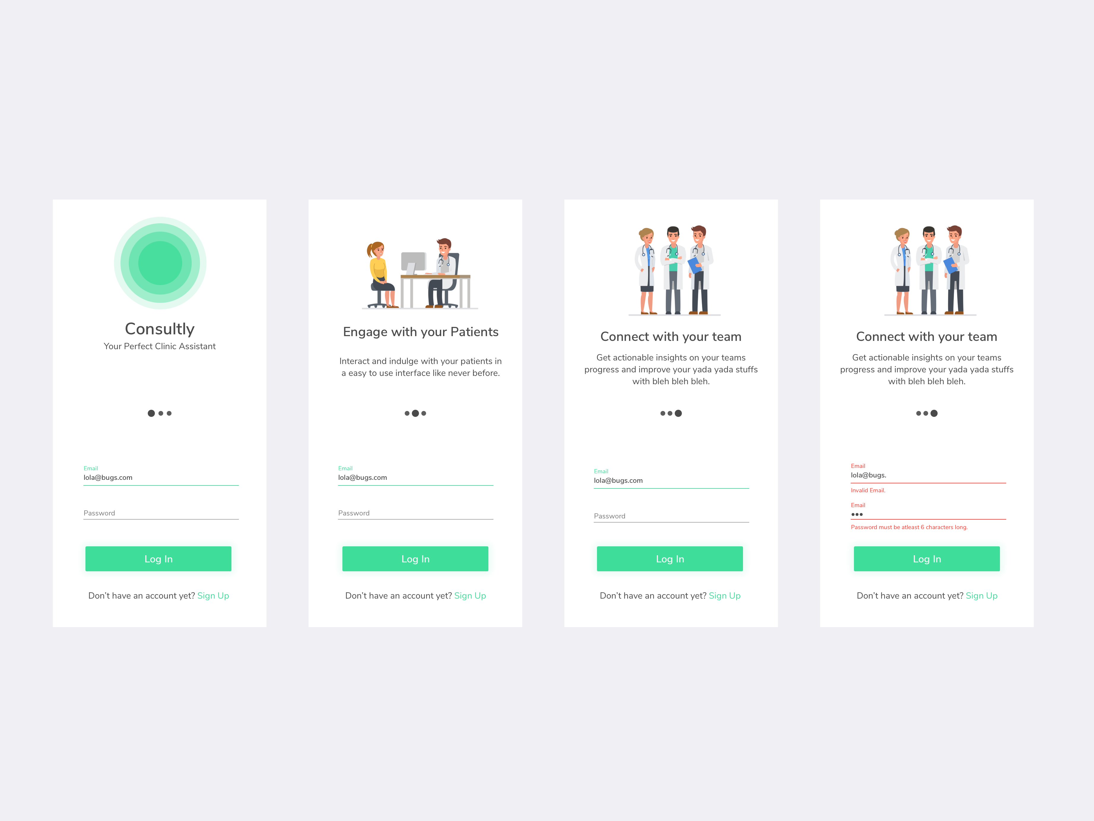 Login Flow by Rumaan Khalander on Dribbble