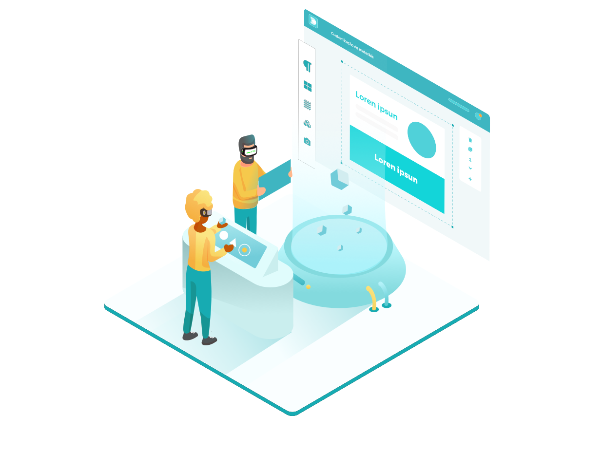 Illustration isometric interface by Alexandre Navarro on Dribbble