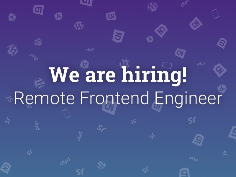 We Are Hiring Remote Frontend Engineer By Venture Harbour On Dribbble
