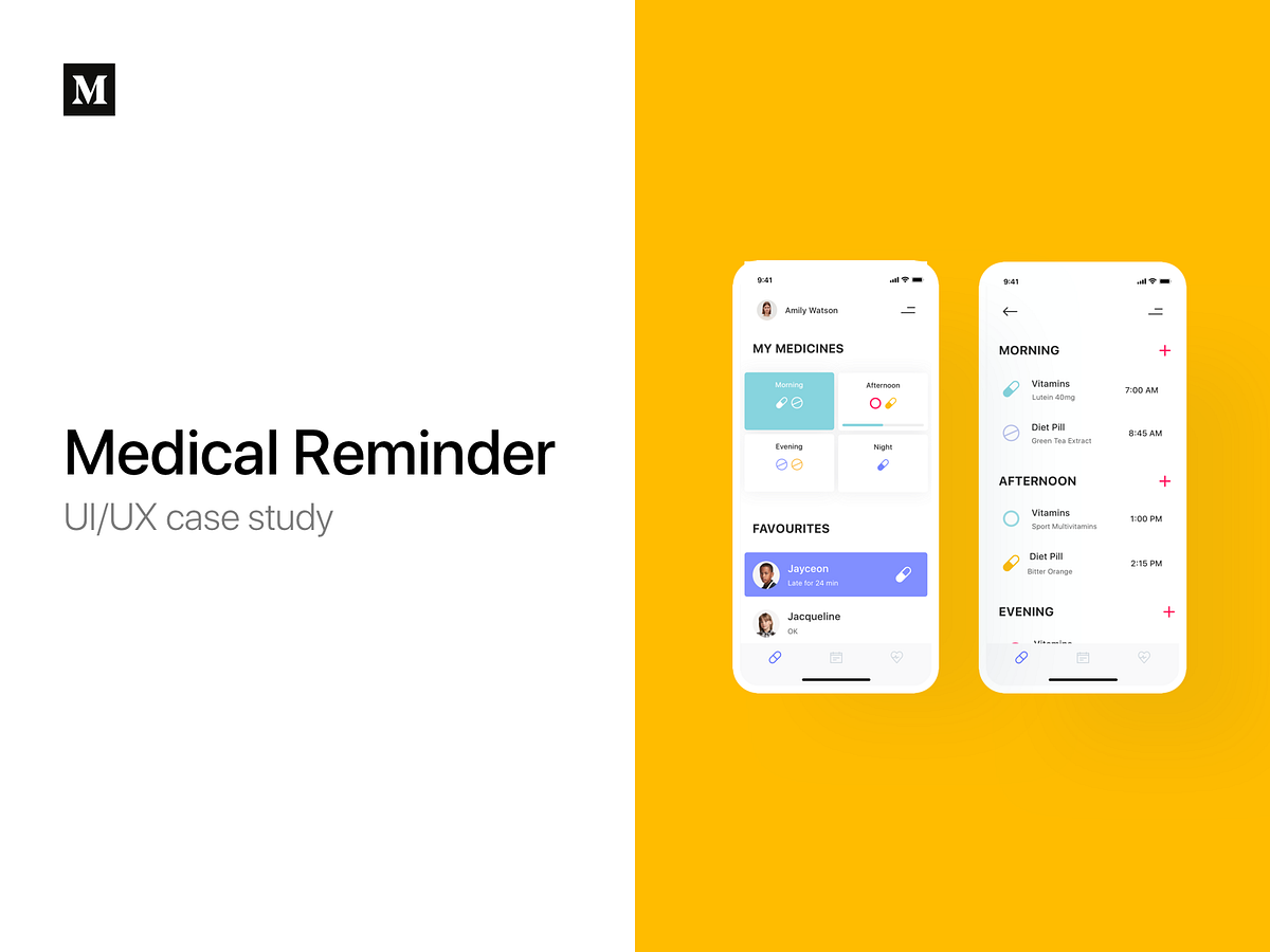 Medical Reminder — UI/UX case study by Tim Pleiko-Izik 🚀 on Dribbble
