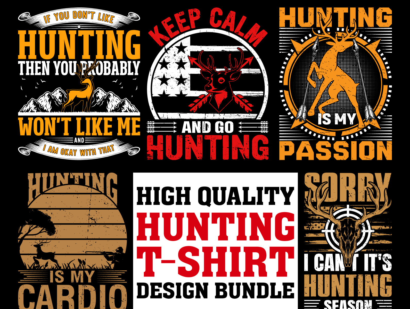 Hunting T-Shirt Design Bundle by Abdullah Al Sazzad on Dribbble