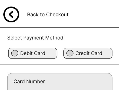 Wireframe for credit card checkout page by SivaRama Krishnan on Dribbble