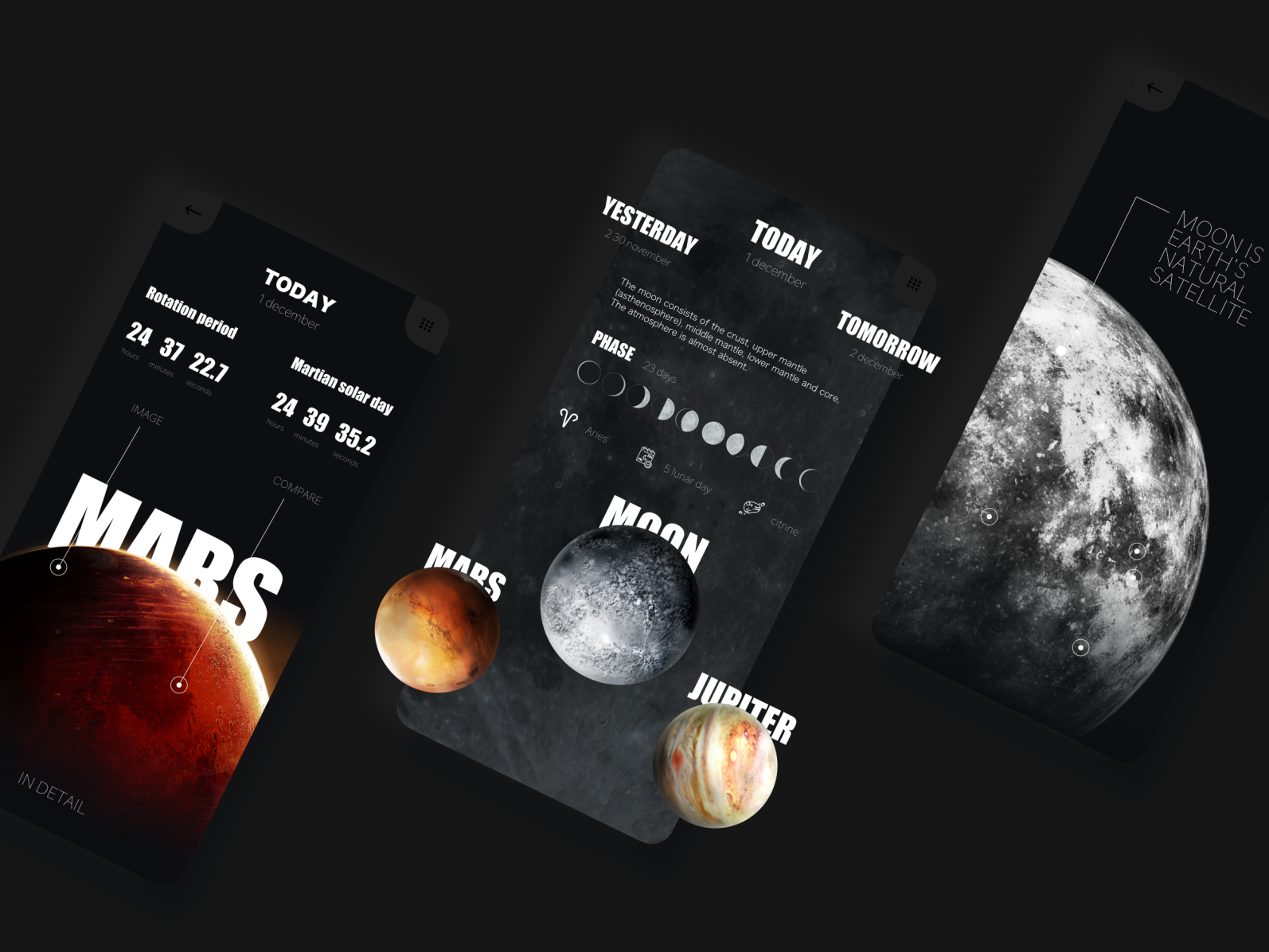 Space App / UI Trip Day 5 by Katerina Kot on Dribbble