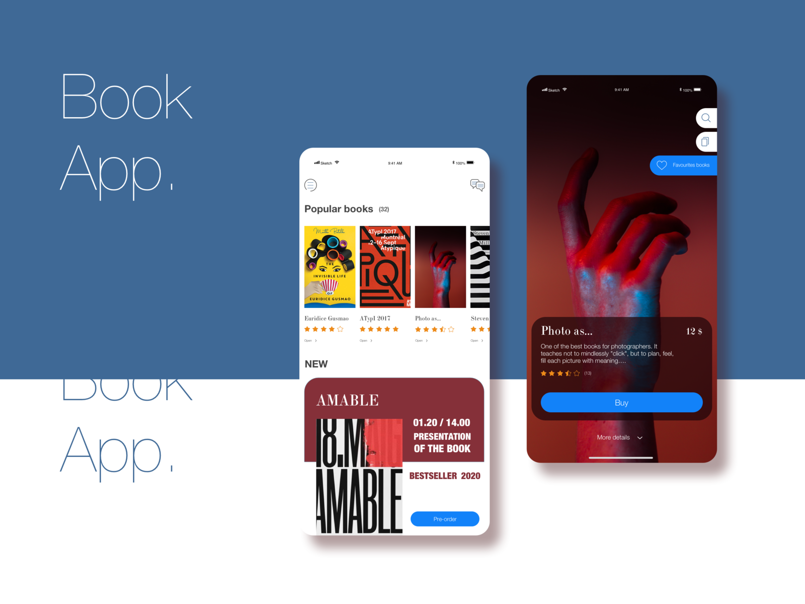 Book App / UI Trip Day 7 by Katerina Kot on Dribbble