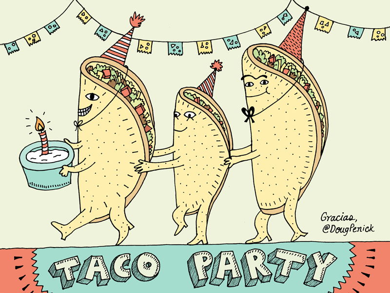 It's a taco party by Julieta Felix - Dribbble