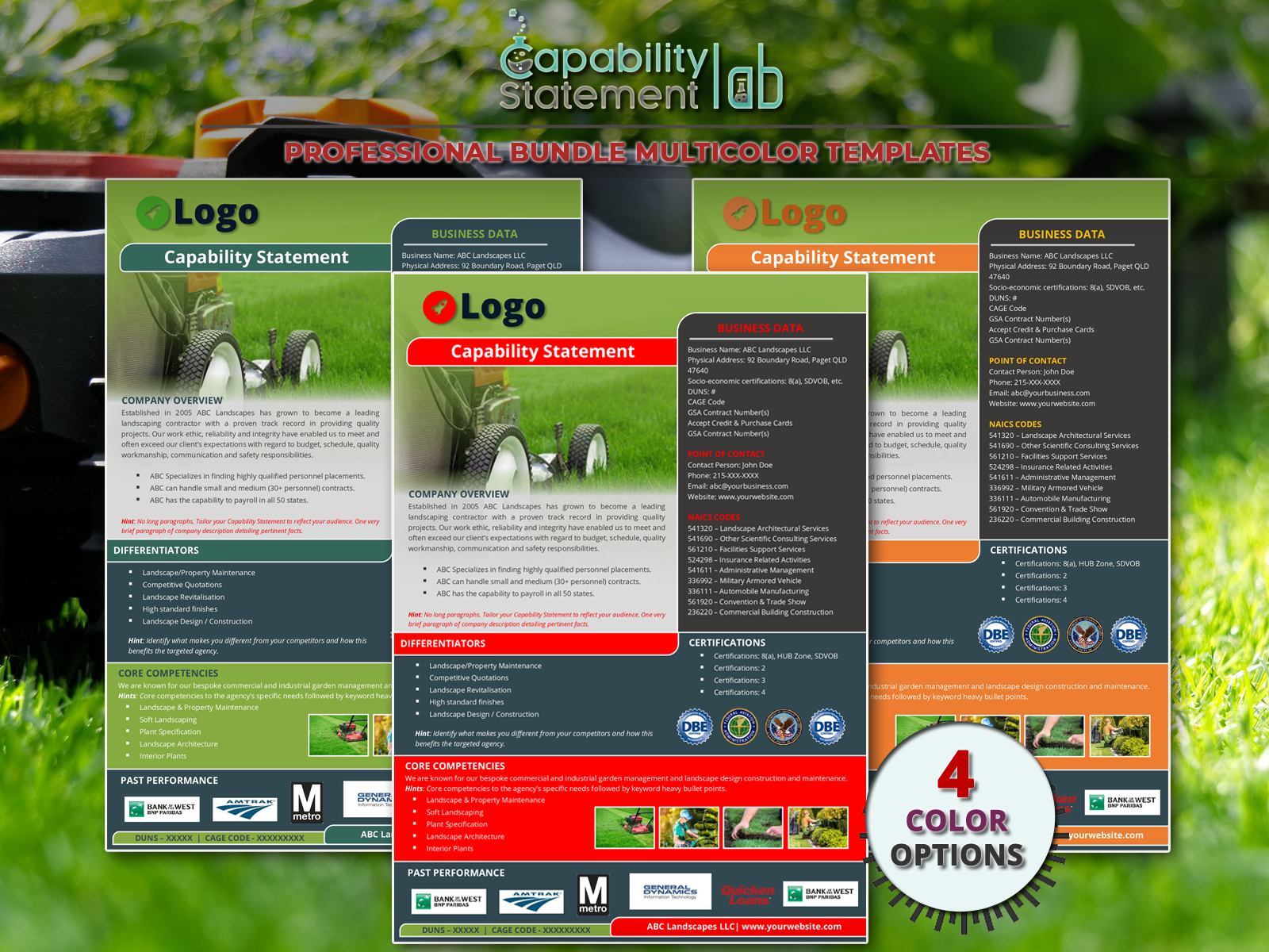 Landscaping Capability Statement Template by Pankaj on Dribbble