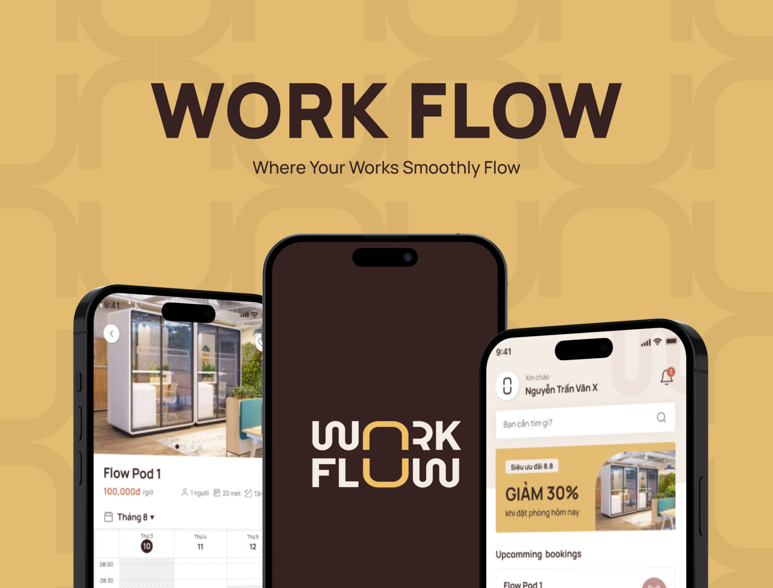 Work Flow - Booking Workspace App & Landing page by Zoe Tang on Dribbble