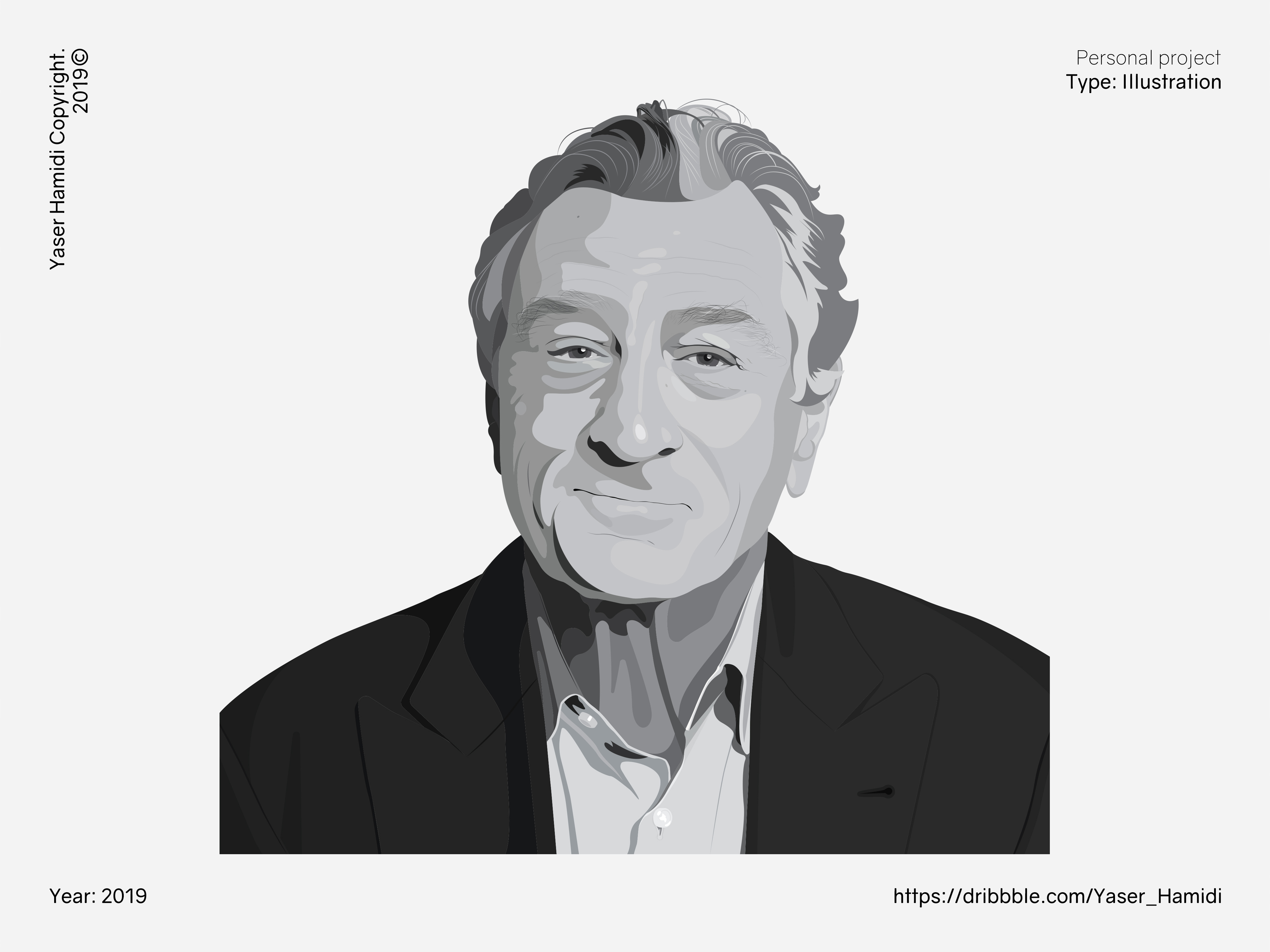 Dribbble - robert_de_niro.jpg by Yaser Hamidi