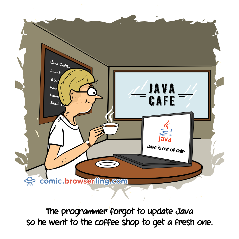 Java Joke by Peter Krumins on Dribbble