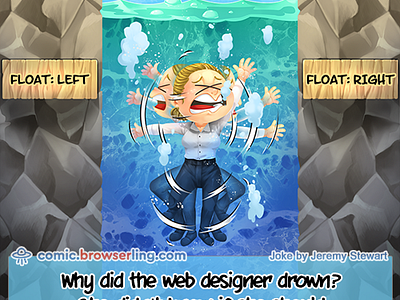 Drowning UI/UX Designer by Peter Krumins on Dribbble
