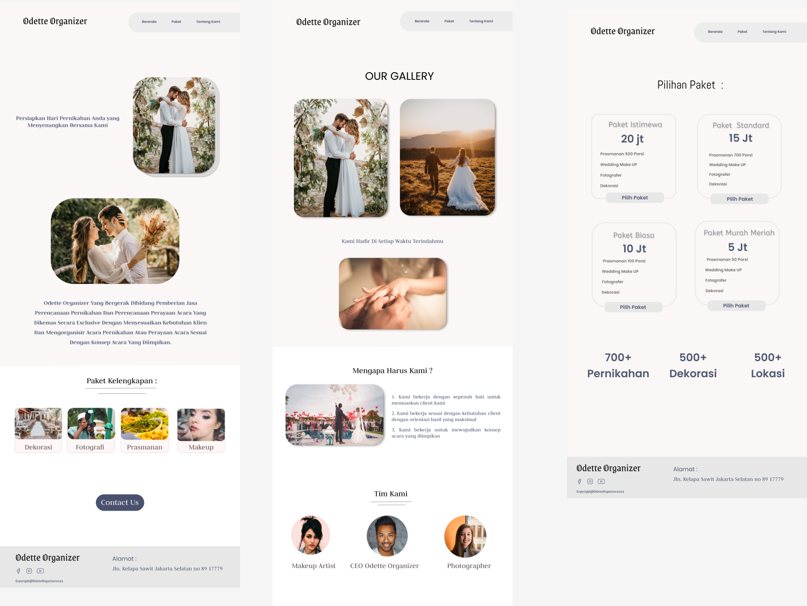 Wedding Organizer UI/UX by Andriansyah Ryan on Dribbble