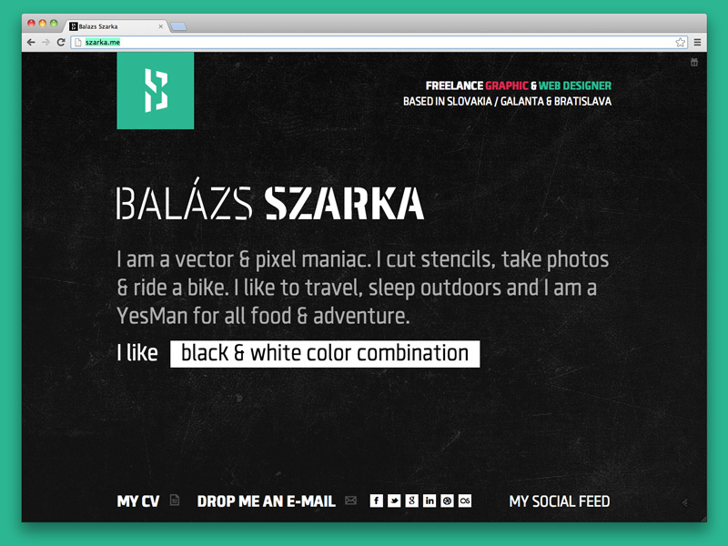 My new super simple website by Balazs Szarka on Dribbble