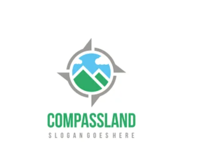 Compass Land Logo by Shah Graphics on Dribbble