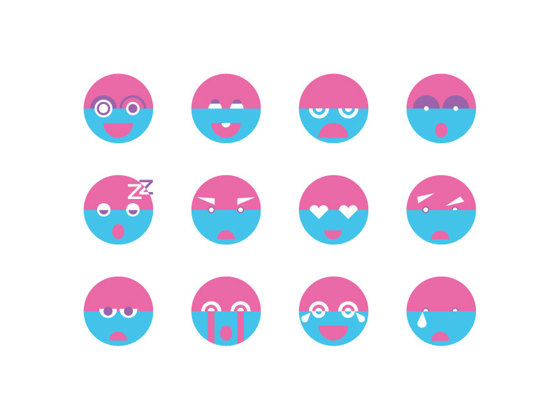 Colorful emoji by Denis Gorelkin on Dribbble