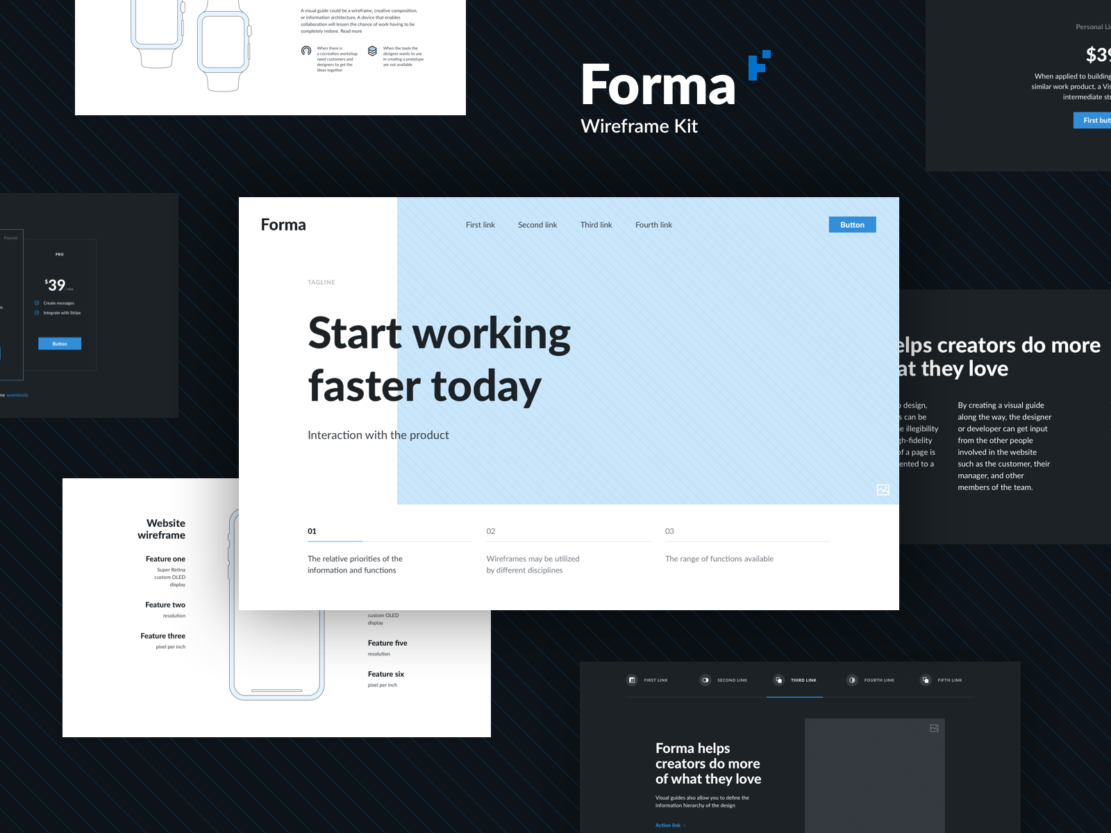 Forma Wireframe Kit by Max Schneider for Forpeople Studio on Dribbble