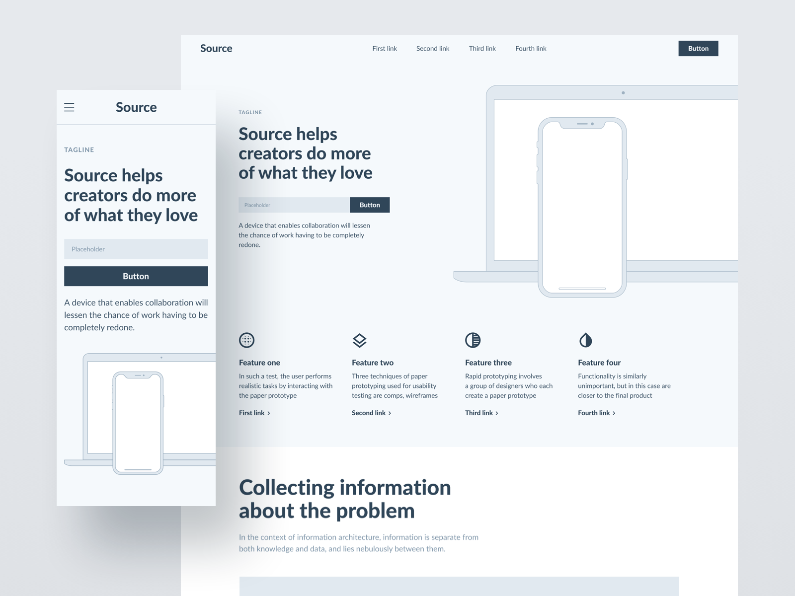 Source Wireframes by Max Schneider for Forpeople Studio on Dribbble