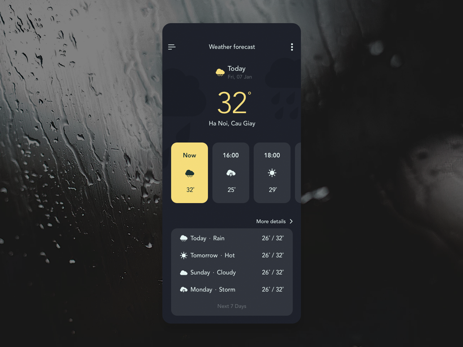 Weather Forecast | Daily UI by Duc Nguyen on Dribbble