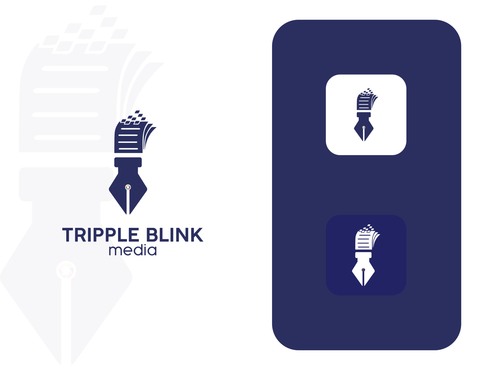 Tripple Blink logo design by Realistic Robiul on Dribbble