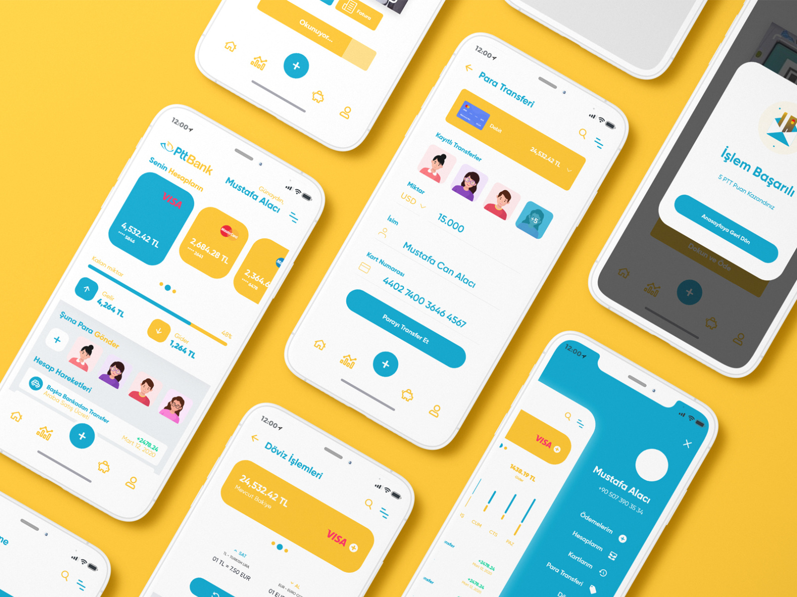 PTTBank Mobile App - Redesign by Mustafa Can Alacı on Dribbble