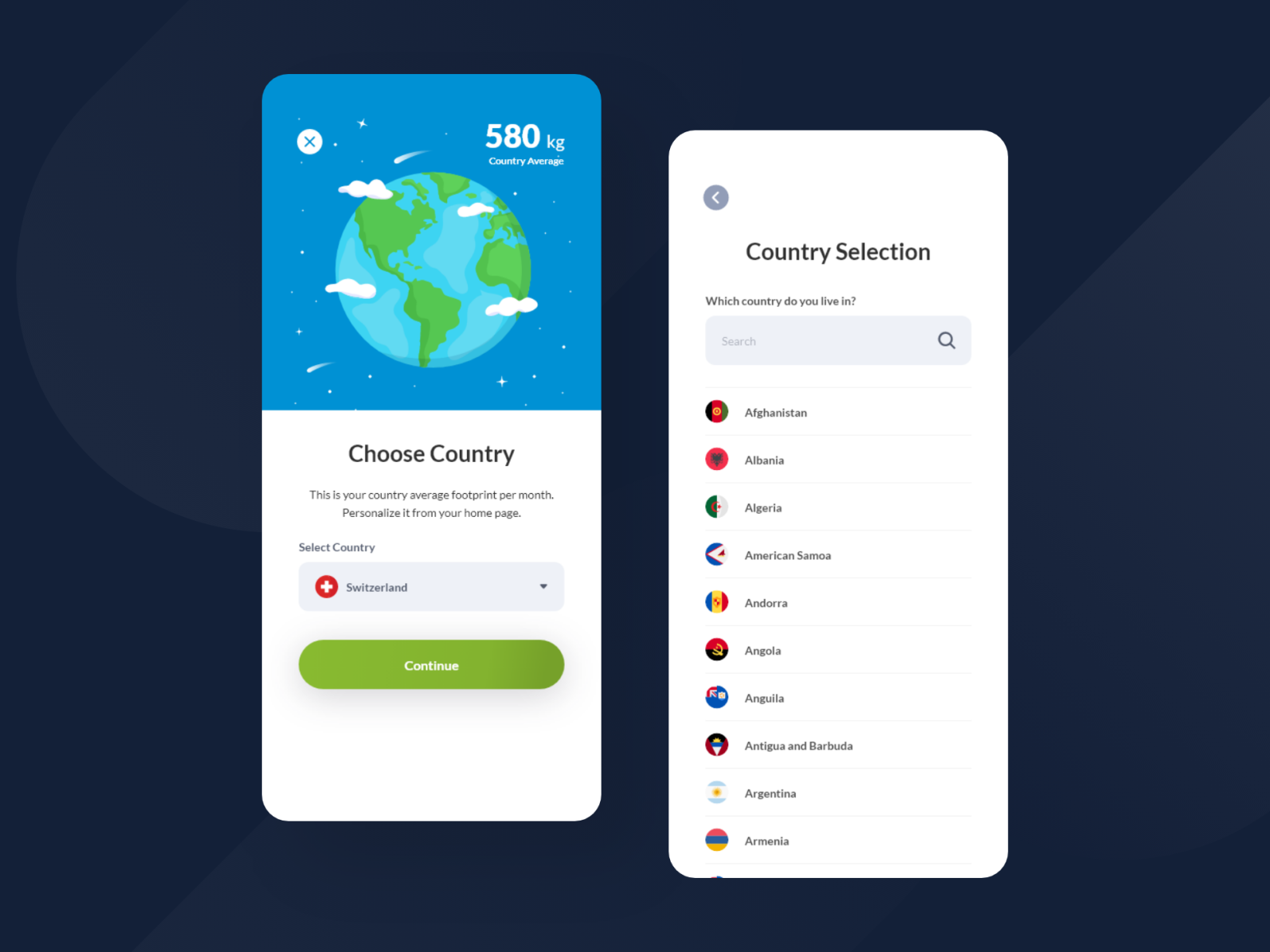 Choose Country by ITC Solution on Dribbble