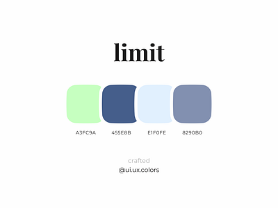 Limit Color Palette by UI UX Colors on Dribbble
