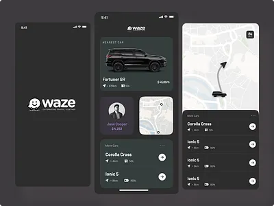 Waze App Redesign designs, themes, templates and downloadable graphic ...