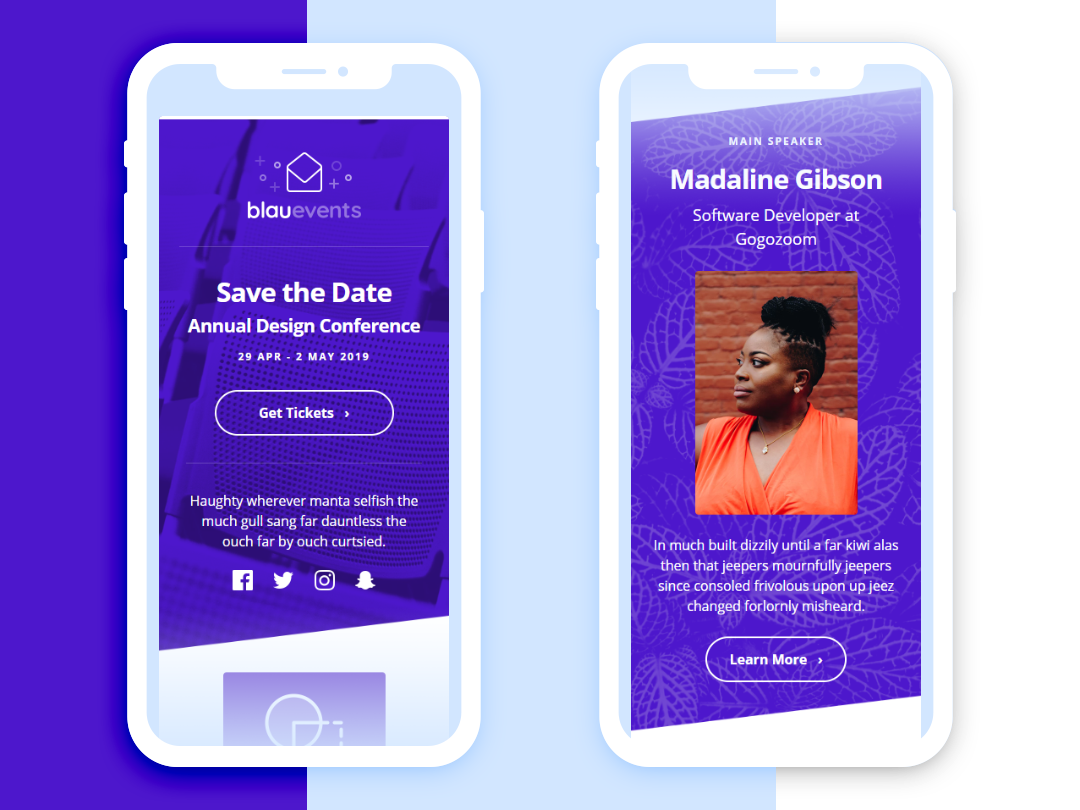 Conference Announcement Email Design by Ionutz Oroian on Dribbble