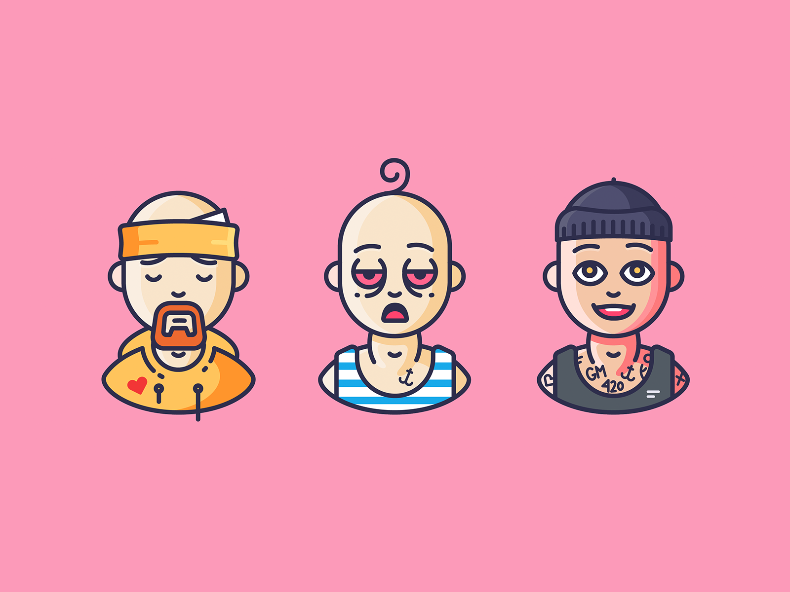 Random Characters by Justas Galaburda on Dribbble