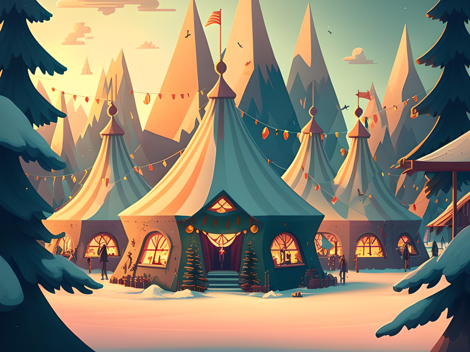Winter Festival by Mikhail Serganov on Dribbble