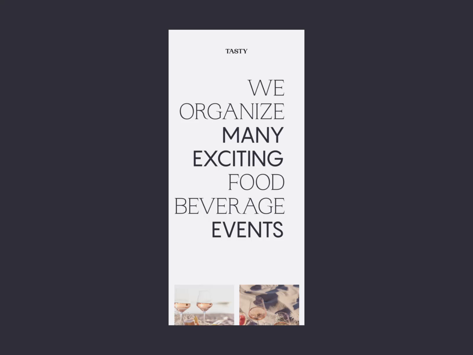 Responsive Website Animation for Tasting Events Organizer by Igor ...