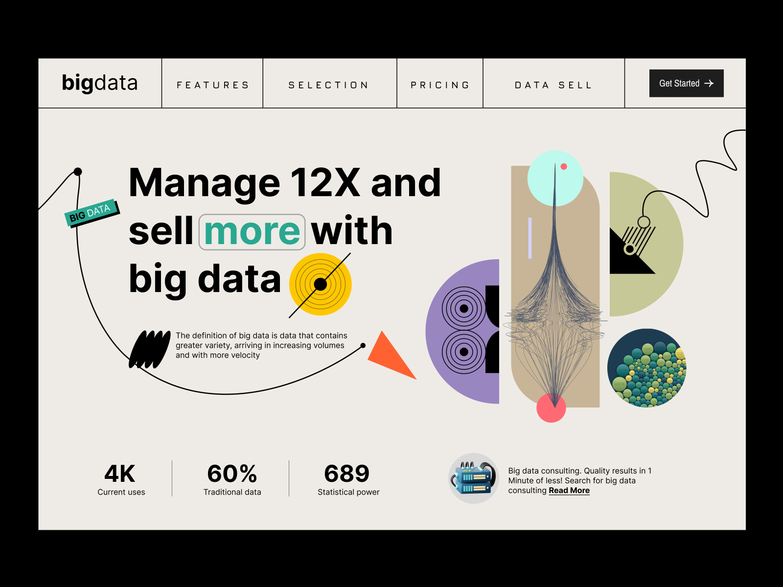 Big Data Landing Page! by elon.studio69 on Dribbble